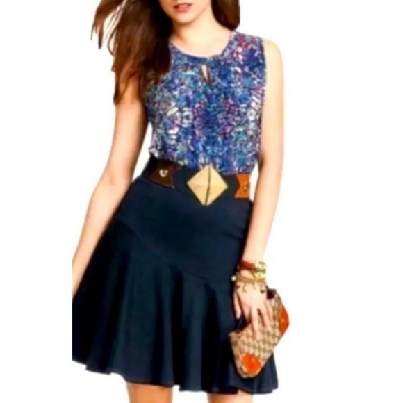 CAbi | Tops | Cabi Stained Glass Blouse Womens Xs Blue Boho Retro Artsy ...